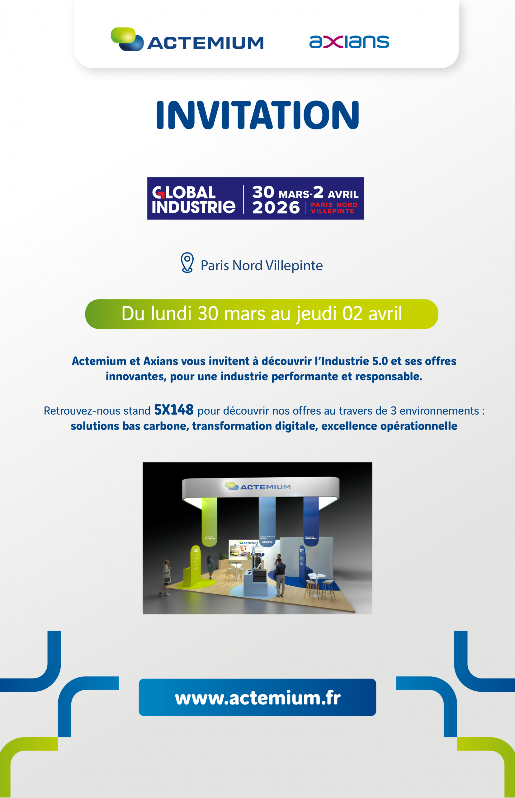 Actemium et Axians au Salon Global Industrie Paris 2026 - Actemium FR